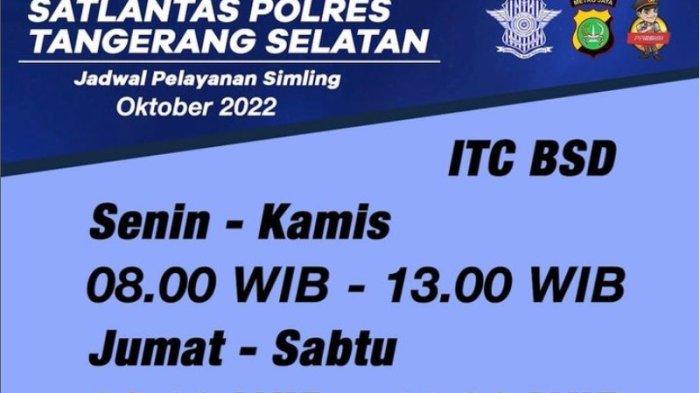 Layanan SIM Keliling Tangsel, Sementara Hanya Tersedia di ITC BSD ...