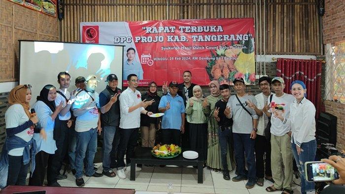 Yakin Prabowo-Gibran Satu Putaran, Relawan Projo DPC Kabupaten Tangerang Gelar Tasyakuran ...