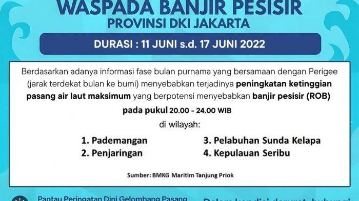 Warga Pesisir Jakarta Dimbau Waspadai Banjir Rob Mulai Hari ini - Tribuntangerang.com