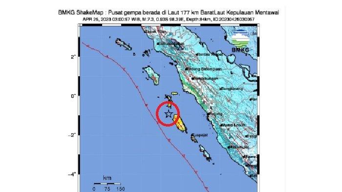 Gempa Mentawai Berkekuatan 6,9 M dan Sebabkan Tsunami 11 Cm di Pulau Siberut - Tribuntangerang.com
