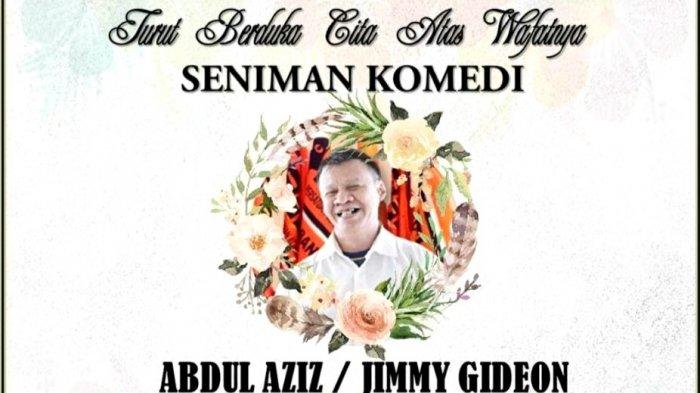 BREAKING NEWS: Pelawak Jimmy Gideon Meninggal Dunia - Tribuntangerang.com