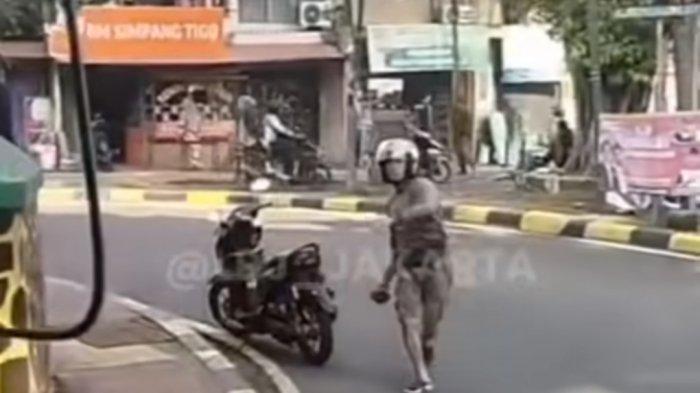 Polisi Buru Pemotor yang Viral Melempar Batu ke Arah Bus Transjakarta di Jagakarsa Jaksel ...