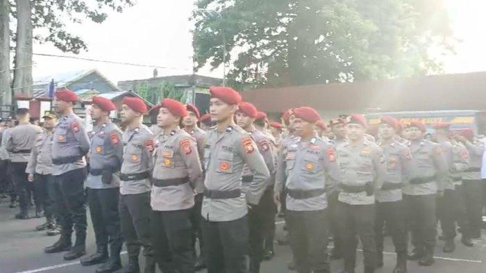 Ratusan Polisi Baret Merah di Polda Maluku Utara Turun Kawal Pengamanan ...
