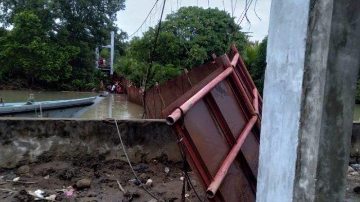 Jembatan Gantung di Desa Tauro Halmahera Barat Putus,Aktivitas Warga Terganggu - Tribunternate.com
