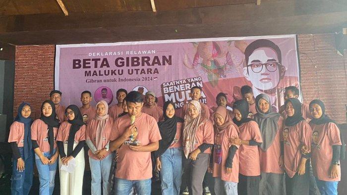 Relawan Beta Gibrang di Maluku Utara Deklarasi Gibran Rakabuming Raka ...