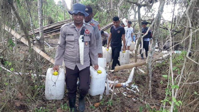 Operasi Pekat Kie Raha II 2023 di Halmahera Selatan, Polisi Amankan 6.400 Liter Saguer ...