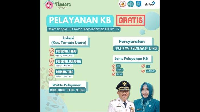 Sambut HUT IBI ke 72 Tahun 2023, Dinas PPKBD Ternate Gelar Pelayanan KB ...