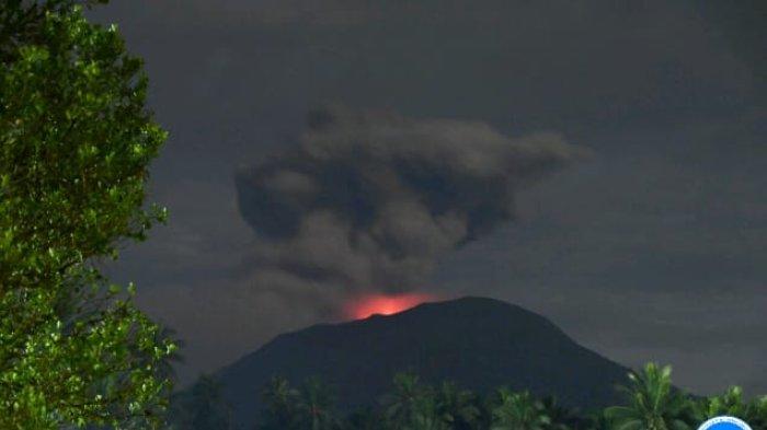 Gunung Ibu di Halmahera Barat Maluku Utara Erupsi Lagi, Lontarkan Abu Vulkanik Setinggi 1.500 ...