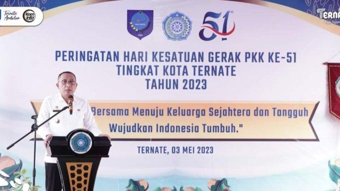 Harapan Wali Kota Ternate di Peringatan Hari Kesatuan Gerak PKK ke 51 Tahun 2023 - Tribunternate.com