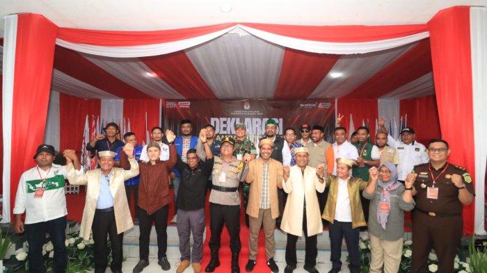 KPU Halmahera Timur Maluku Utara Deklarasikan Kampanye Damai Pilkada 2024, Dihadiri 2 Paslon ...