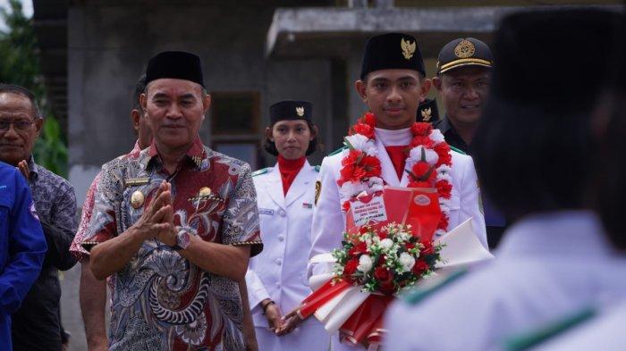 Kedatangan Deril Tonga, Paskibraka Nasional asal Halmahera Barat ...