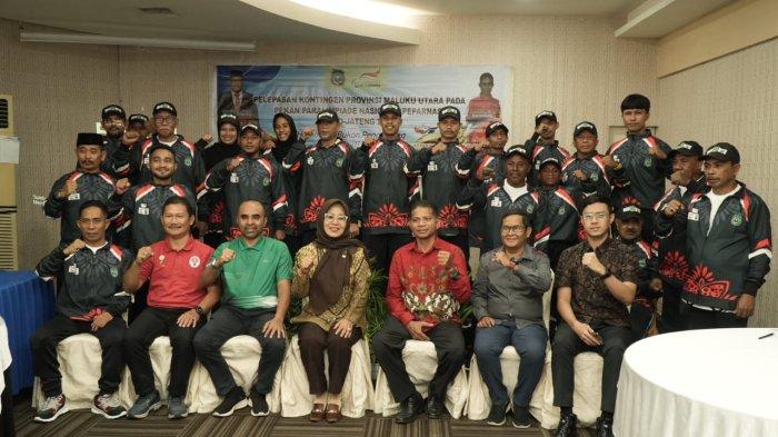 Maluku Utara Lepas Kontingen PEPARNAS XVII, Para Atlet Siap Harumkan Nama Daerah - Tribunternate.com
