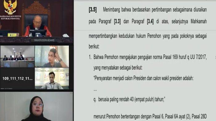 MK Tolak Gugatan Usia Capres dan Cawapres Diturunkan Jadi 35 Tahun, Syarat Tetap 40 Tahun ...