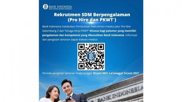 Bank Indonesia Buka Rekrutmen Pro Hire Gelombang 2 dan PKWT, Ini Daftar ...
