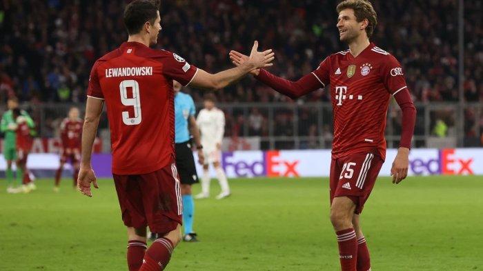 Bayern Munich vs Barcelona, Thomas Muller Goda Robert Lewandowski ...