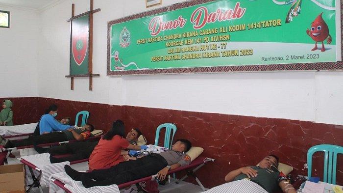 Persit Kartika Chandra Kirana Kodim 1414 Tana Toraja Gelar Donor Darah - Tribuntoraja.com