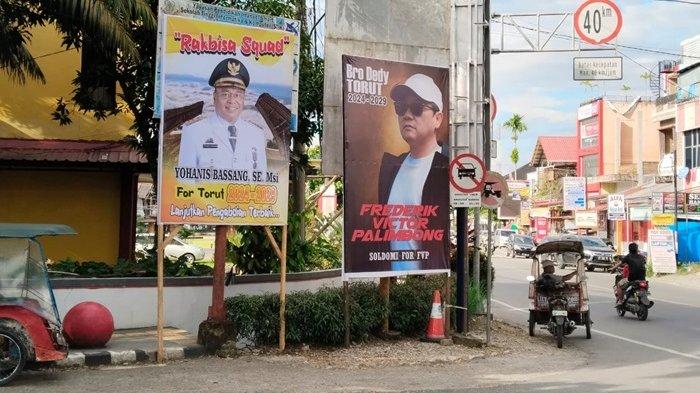 Baliho Yohanis Bassang-Frederik Victor Palimbong Terpasang Terpisah, Pecah Kongsi ...