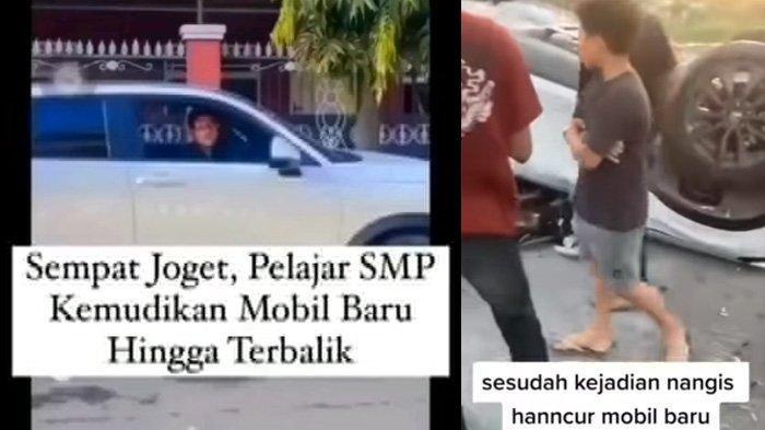 Viral Bocah Smp Sombong Pamerkan Mobil Berujung Terbalik Di Pinrang