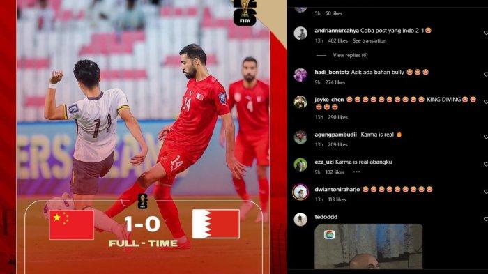 Ditumbangkan China 0-1, Instagram Timnas Bahrain Diserbu Netizen ...