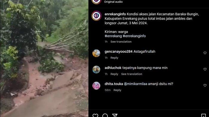 Tanah Longsor Enrekang Sulsel juga Tutup Jalan Baraka-Bungin, Akses ke Toraja Putus ...