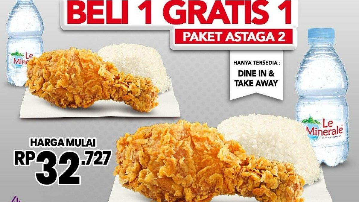 10 Promo Pemilu 2024, Beli 1 Gratis 1 Paket Astaga 2 di CFC - Tribun Travel