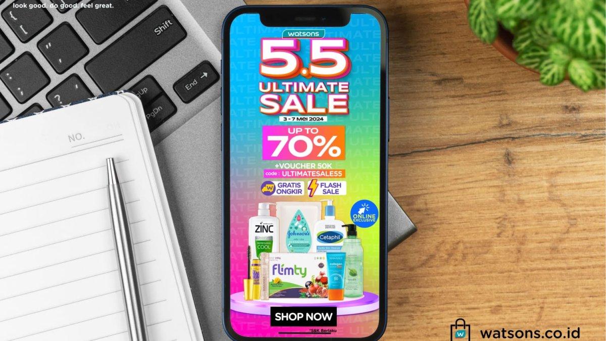 Promo Terbaru Watsons 5.5 Ultimate Sale, Diskon hingga 70 Persen, Cek Kodenya - Tribun Travel