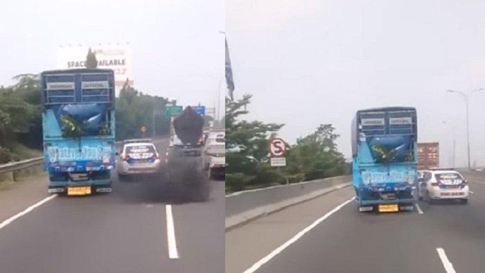 Heboh Mobil Polisi Kejar Truk Angkut Ternak di Jalan Tol, Videonya Viral - Halaman all - Tribun ...