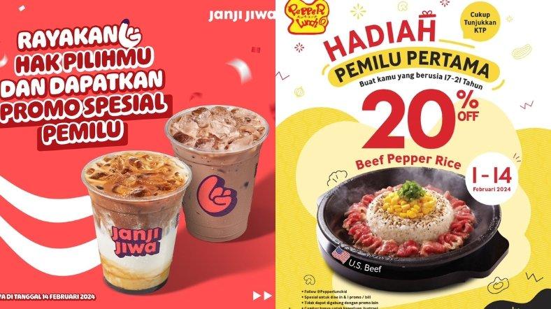 LENGKAP! Daftar 21 Brand F&B Bagikan Promo Pemilu 2024, dari Janji Jiwa ...