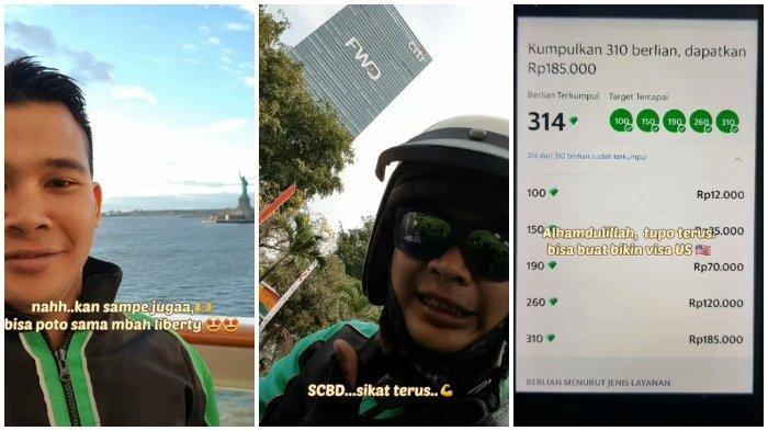 Viral Kisah Driver Ojol Nabung Rp 50 Ribu per Hari Agar Bisa ke Amerika Serikat - Tribun Travel