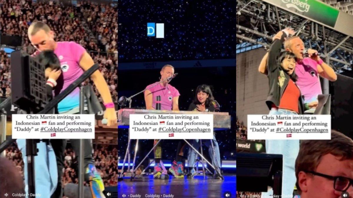 Viral Chris Martin Coldplay Ajak Fans Indonesia Naik Panggung, Nyanyi Bareng Lagu Daddy - Tribun ...