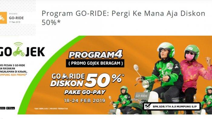 Promo GO-JEK Beragam - Pergi Pakai GO-RIDE Dapat Diskon 50%, Syaratnya ...