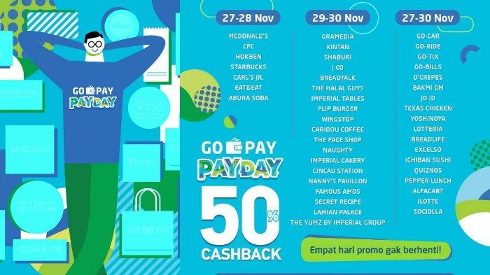 Mulai Hari Ini, Promo GOPAYPAYDAY Cashback 50% di Lebih dari 30 ...