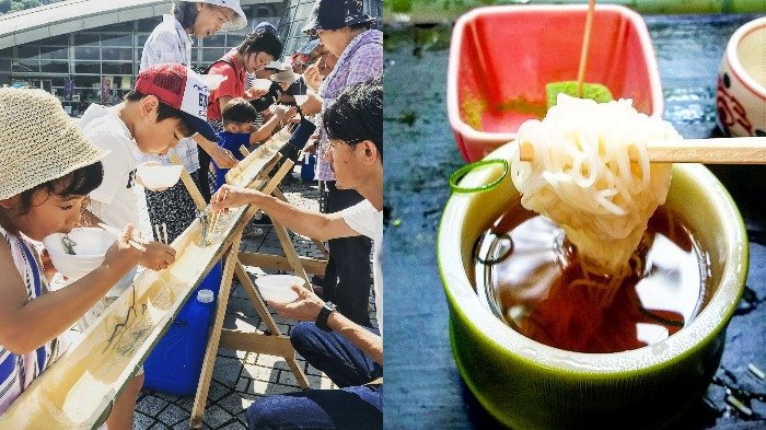 Nagashi Somen, Tradisi Menangkap Mi yang Meluncur di Atas Galah Bambu ...