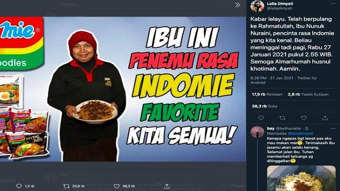 Penemu Varian Rasa Indomie, Nunuk Nuraini Meninggal, Warganet Ungkap ...