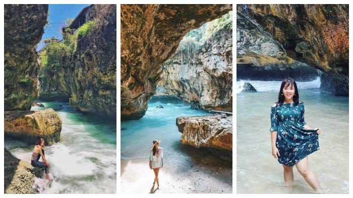 Pantai Suluban, Pantai Tersembunyi di Bali yang Ada di Balik Gua Karang - Tribun Travel