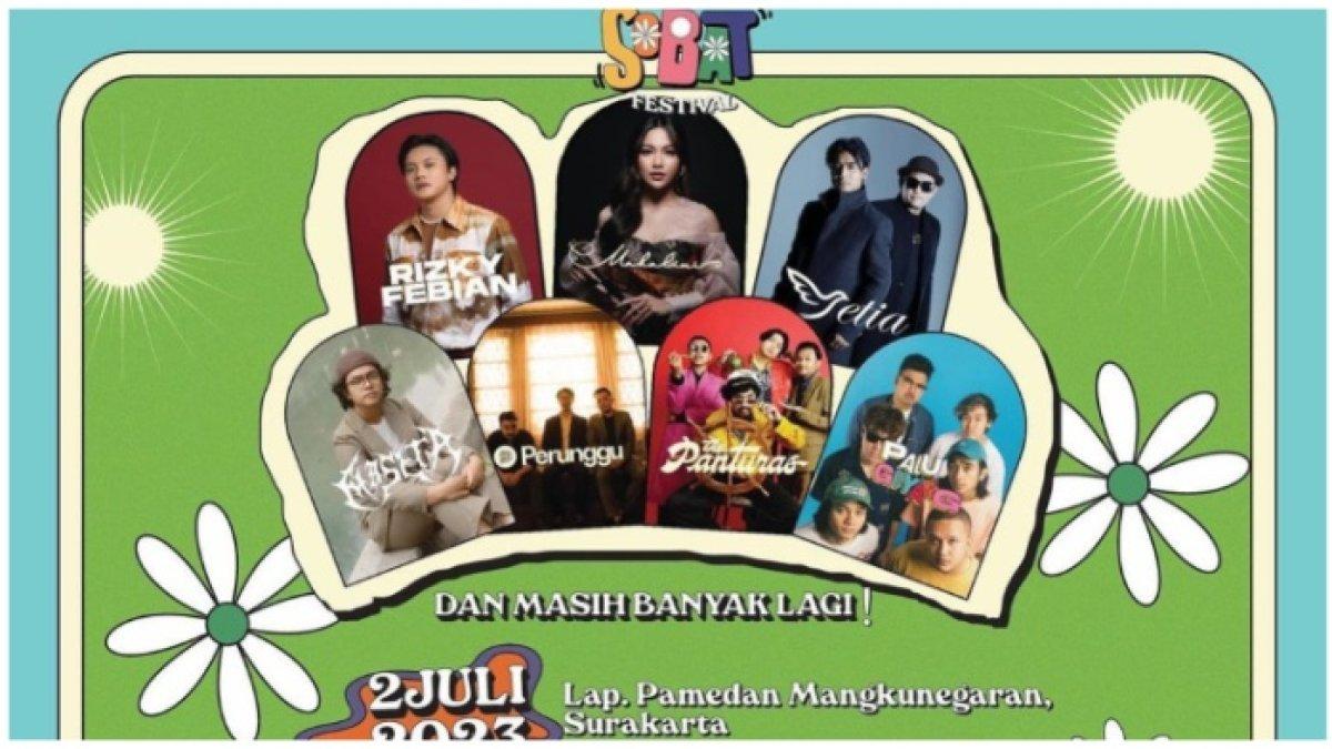Jadwal Konser Sobat Festival 2023 di Solo, Cek Daftar Harga Tiket dan ...