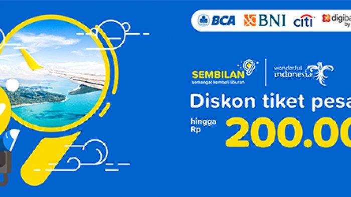 Promo 9.9 Tiket.com, Diskon hingga Rp 200 Ribu untuk Pesawat Domestik ...