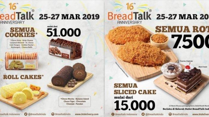Promo BreadTalk 2019 - Cuma 3 Hari, Harga Mulai Dari Rp 7.500 Per Roti ...
