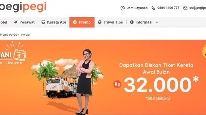 Beli Tiket Kereta Api dengan Pegipegi Bisa Dapat Diskon Rp 32 Ribu - Tribun Travel