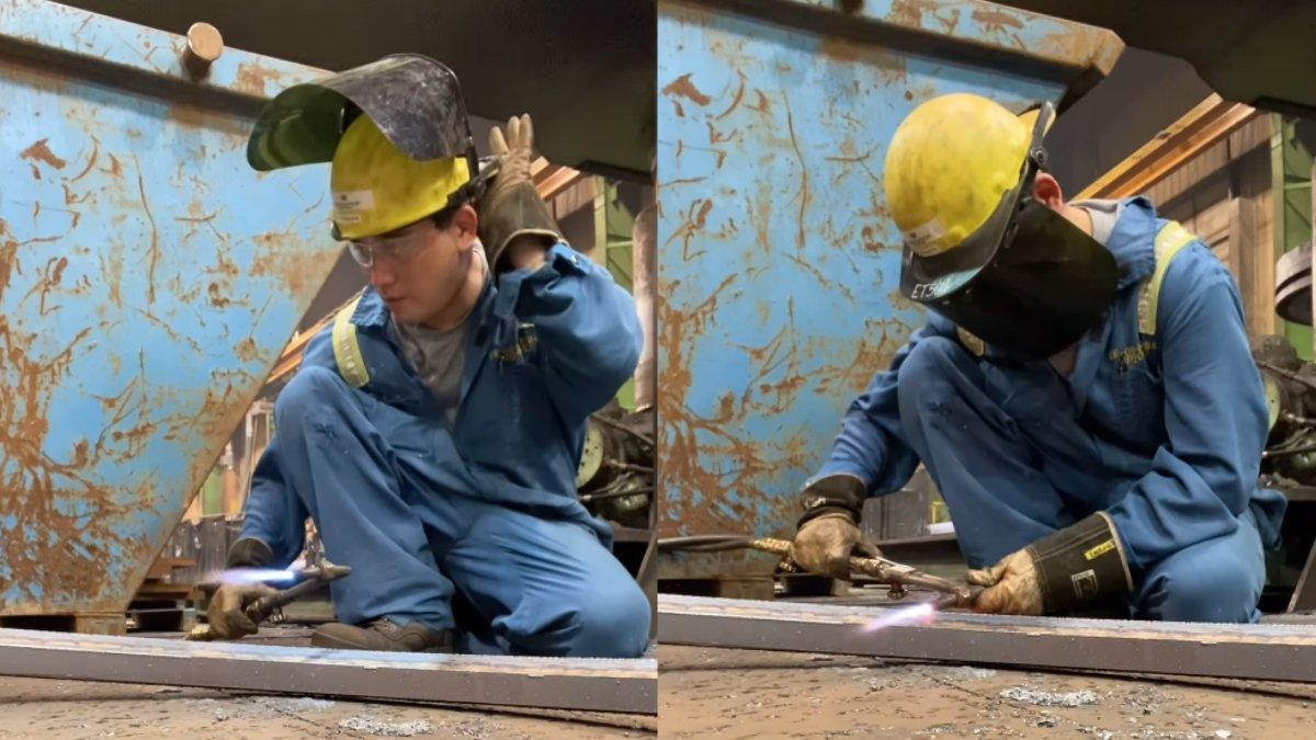 5 Foto Kesibukan Tengku Firmansyah Jadi Tukang Las di Kanada, Rela ...