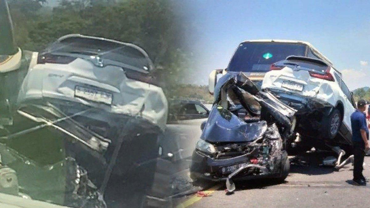 DETIK-DETIK Kecelakaan Beruntun 6 Kendaraan di Tol Ungaran Semarang, Bus Murni Jaya Jadi Biang ...