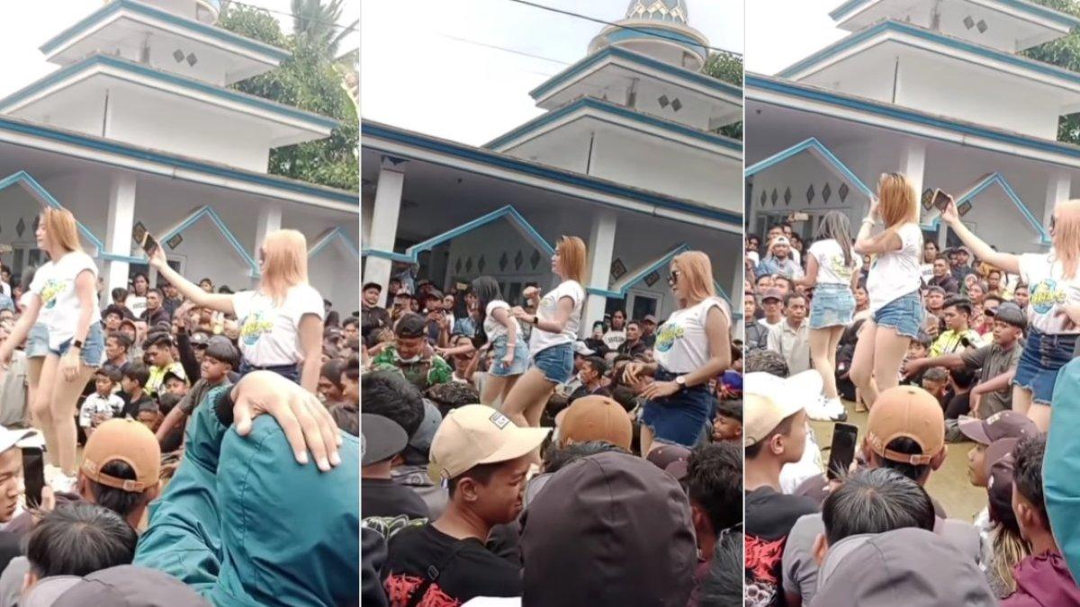 Viral Acara Dangdutan Digelar di Halaman Mushola, Warga Geram, Aksi Tiga Wanita Sexy Disorot ...