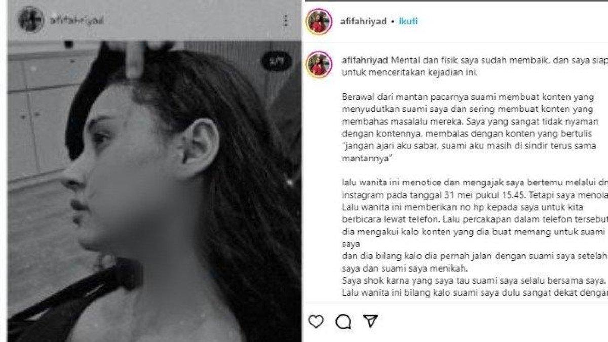 Afifah Riyad Dianiaya Mantan Pacar Suami, Awalnya Pelaku Bahas Masa Lalu, Beri Pengakuan ...