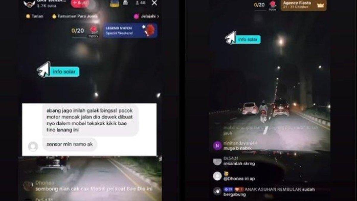 Bak Abang Jago, Mobil Ugal-ugalan di Palembang, Nyalakan Strobo & Live Tiktok, Videonya Viral ...