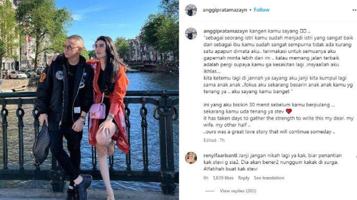 'Aku Ikhlas' Bisikan Anggi Pratama Sebelum Stevie Agnecya Wafat, Kini 5 ... 'Aku Ikhlas' Bisikan Anggi Pratama Sebelum Stevie Agnecya Wafat, Kini 5 ...