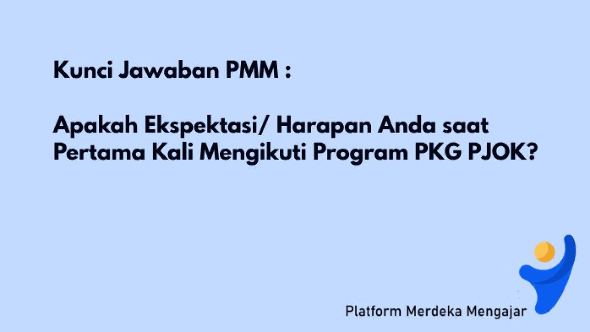 Apakah Ekspektasi Harapan Anda saat Pertama Kali Mengikuti Program PKG PJOK? Kunci Jawaban Soal ...