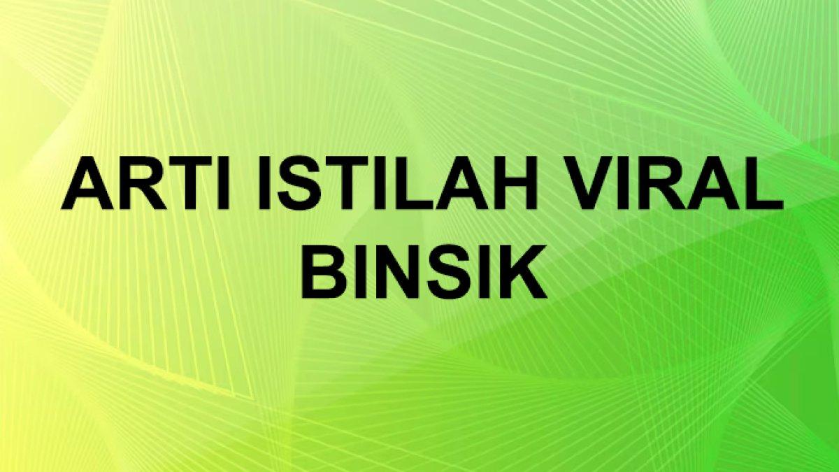 Apa Arti Binsik, Istilah Viral di TikTok? Kata Ini Sering Dipakai ...
