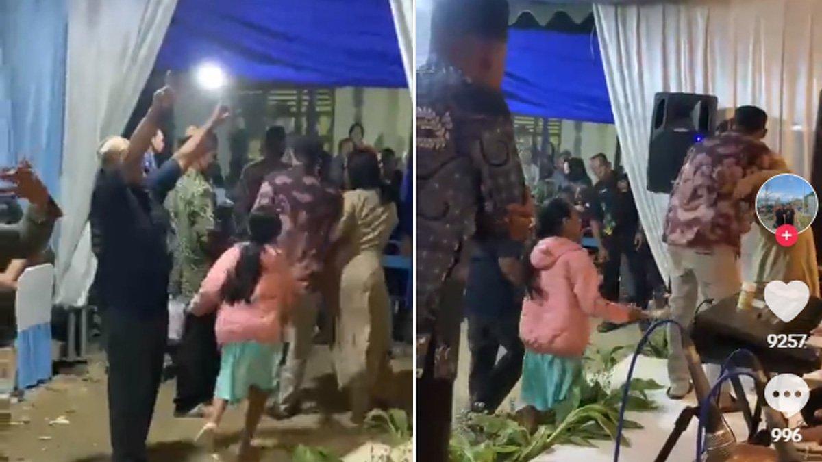 Asyik Joget Bareng Biduan, Suami di Trenggalek Dilabrak Istri dan Anak, Dilempar Pakai Sandal ...