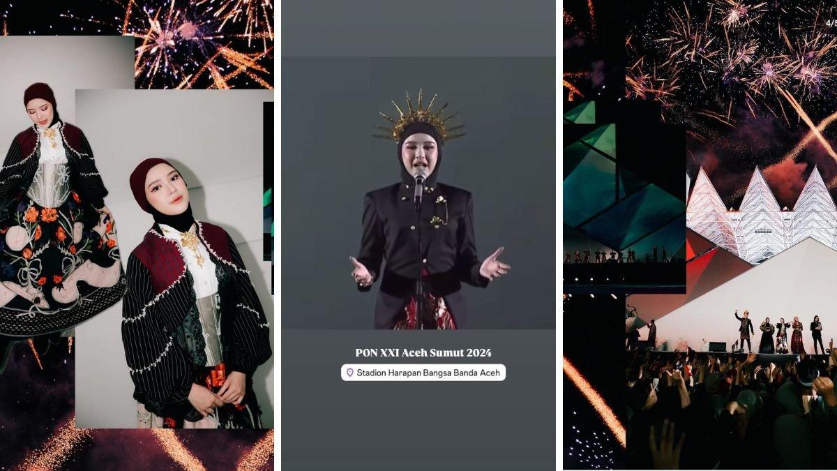 5 Potret Tiara Andini di Pembukaan PON XXI 2024 Banda Aceh, Tampil ...