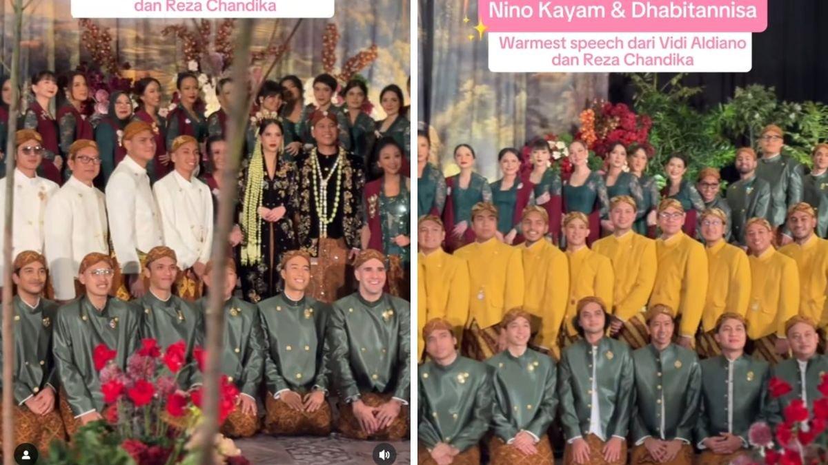 5 Momen Resepsi Pernikahan Nino RAN dengan Dhabitannisa, Groomsmen dan ...